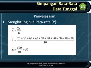 P9_penyebaran data_range dan simpangan rata-rata | PDF