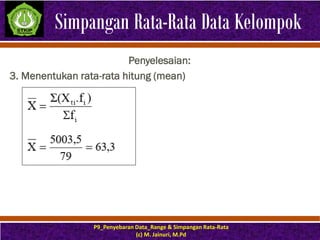 P9_penyebaran data_range dan simpangan rata-rata | PDF
