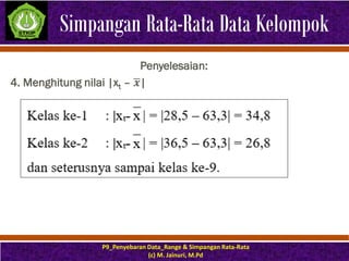P9_penyebaran data_range dan simpangan rata-rata | PDF