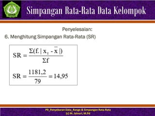 P9_penyebaran data_range dan simpangan rata-rata | PDF