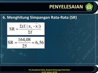 P9_penyebaran data_range dan simpangan rata-rata | PDF
