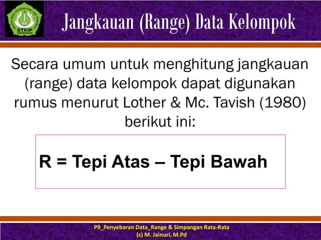 P9_penyebaran data_range dan simpangan rata-rata | PDF