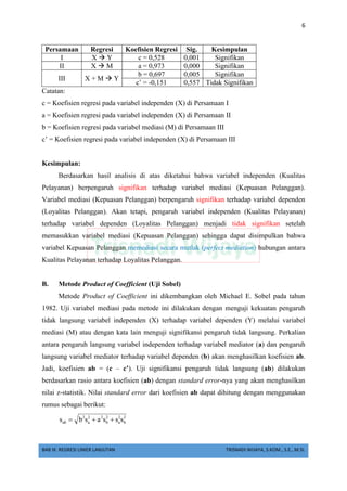 Regresi dengan Variabel Dummy, Mediasi, dan Moderasi | PDF