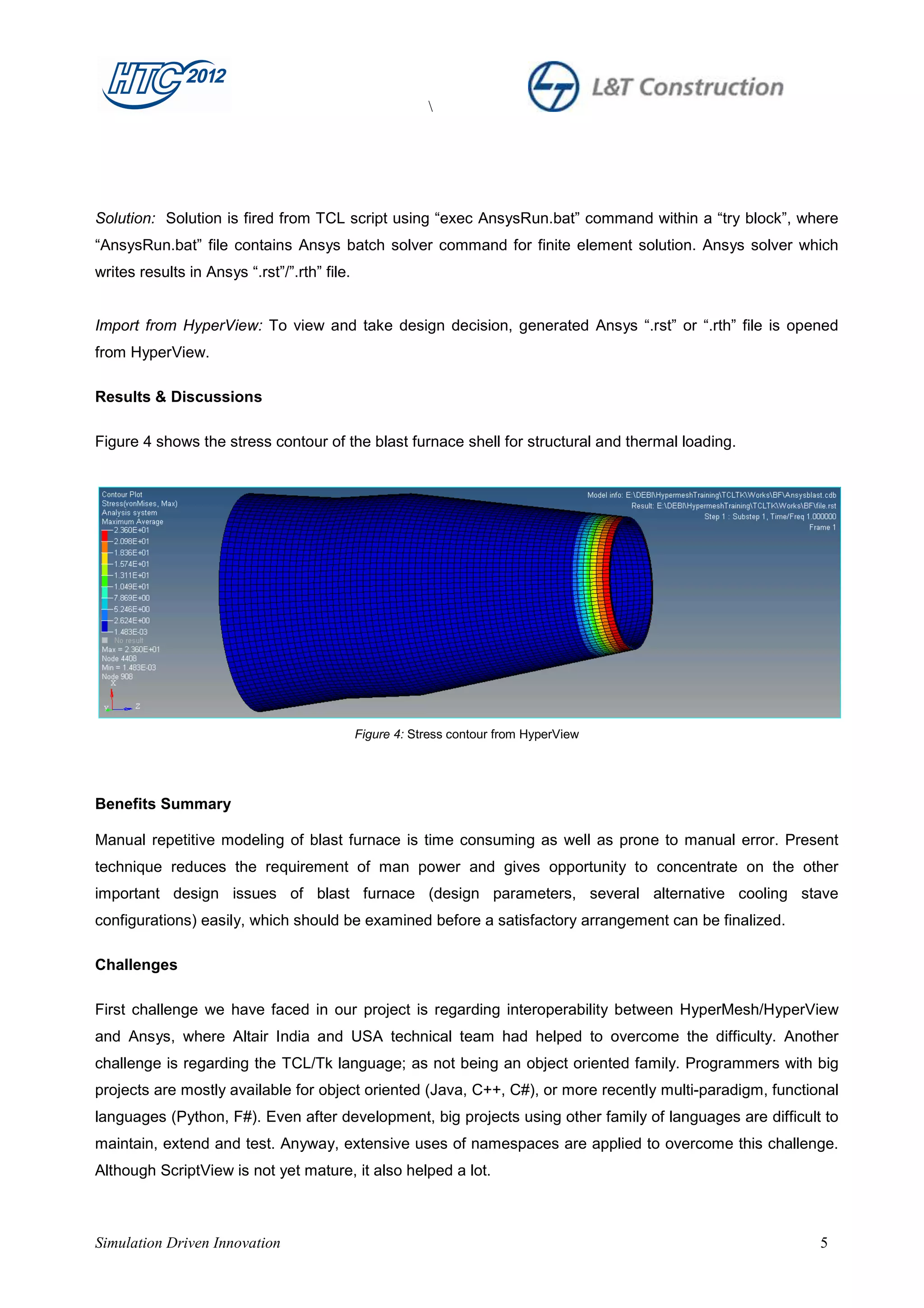 Structural modeling and meshing of blast furnace using TCL/Tk scripting. | PDF
