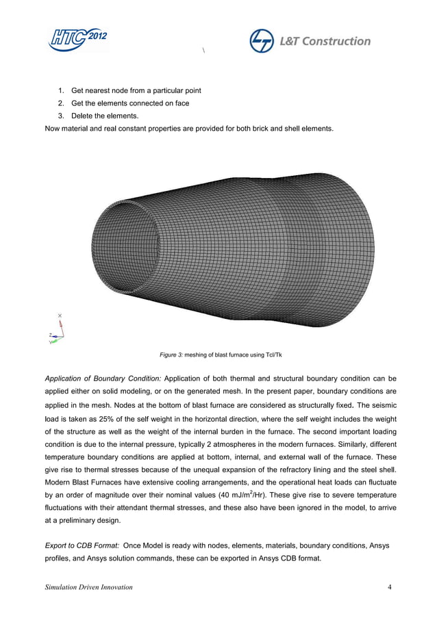 Structural modeling and meshing of blast furnace using TCL/Tk scripting. | PDF