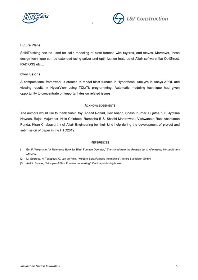 Structural modeling and meshing of blast furnace using TCL/Tk scripting. | PDF