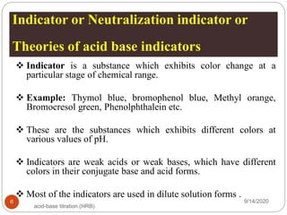 PA- I Acid-base titration (HRB) | PDF