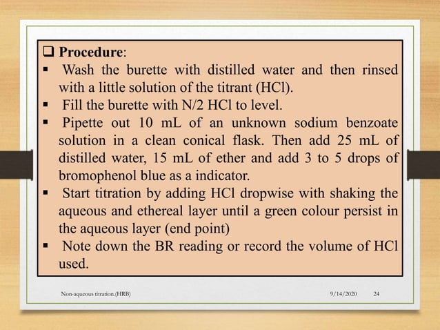 PA- I Non aqueous titration (HRB) | PDF | Chemistry | Science