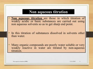 PA- I Non aqueous titration (HRB) | PDF