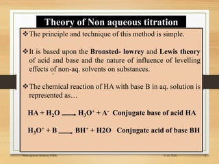 PA- I Non aqueous titration (HRB) | PDF