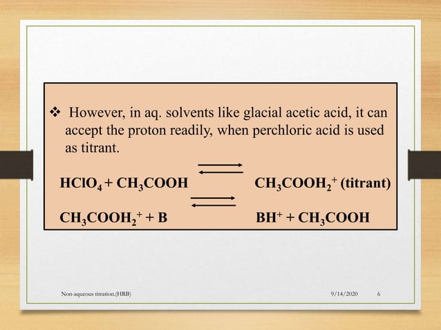 PA- I Non aqueous titration (HRB) | PDF | Chemistry | Science