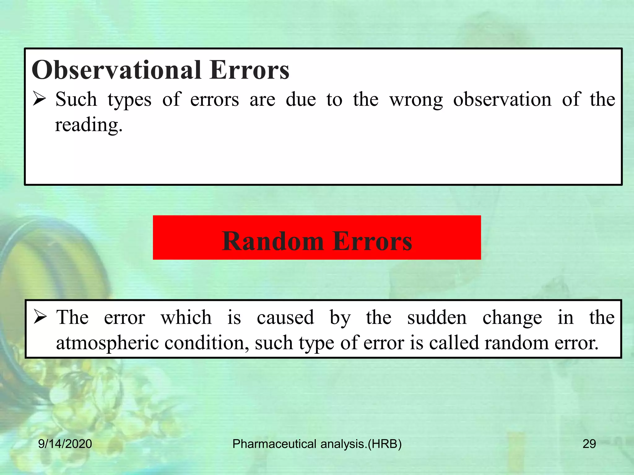 Introduction to Pharmaceutical analysis - I (HRB) | PDF