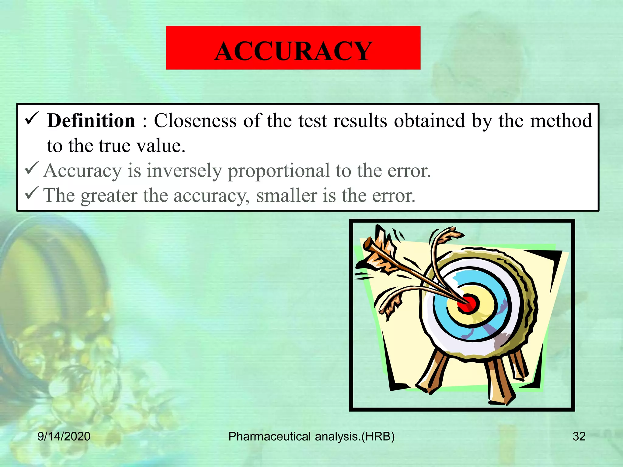 Introduction to Pharmaceutical analysis - I (HRB) | PDF
