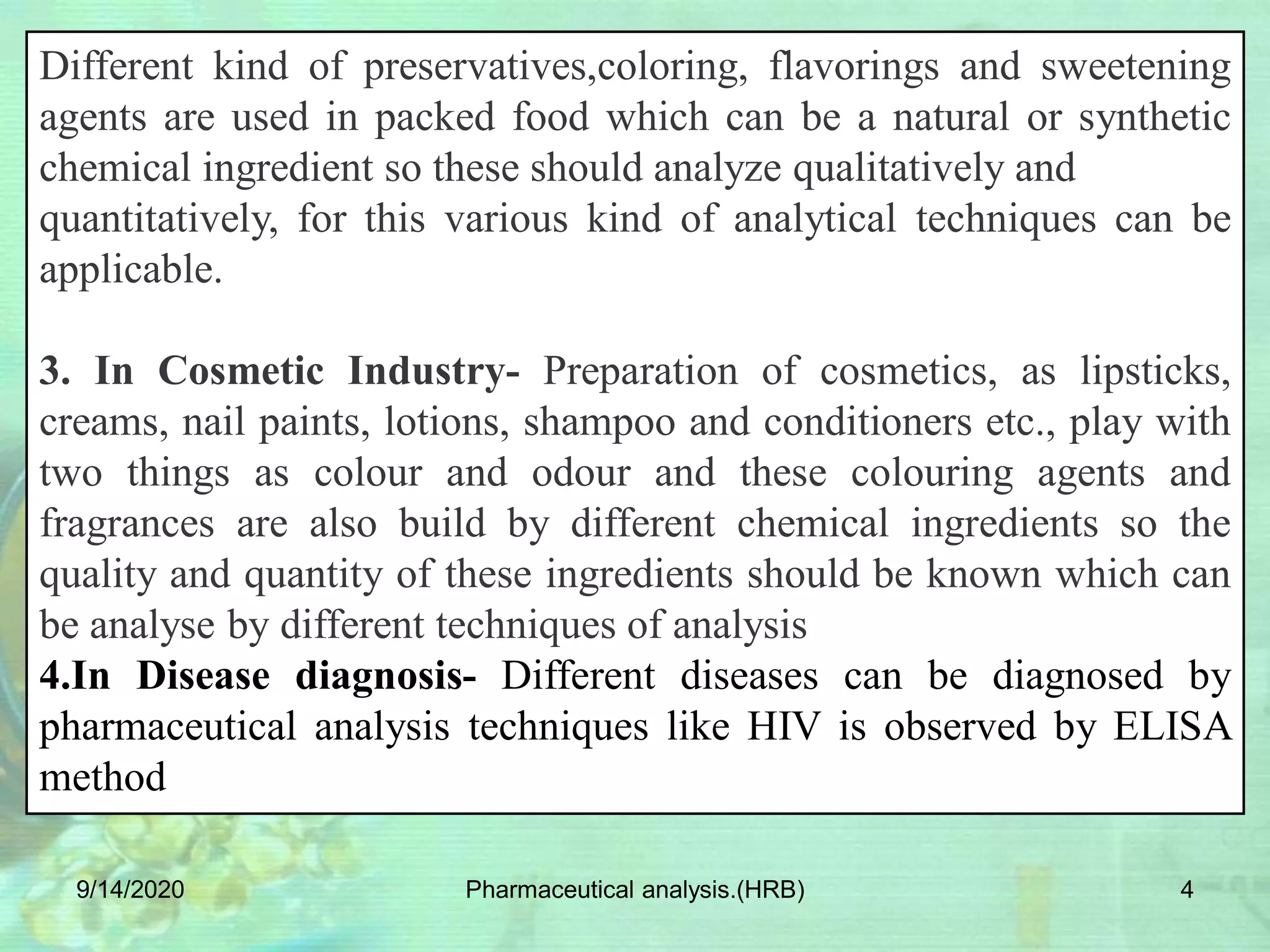 Introduction to Pharmaceutical analysis - I (HRB) | PDF