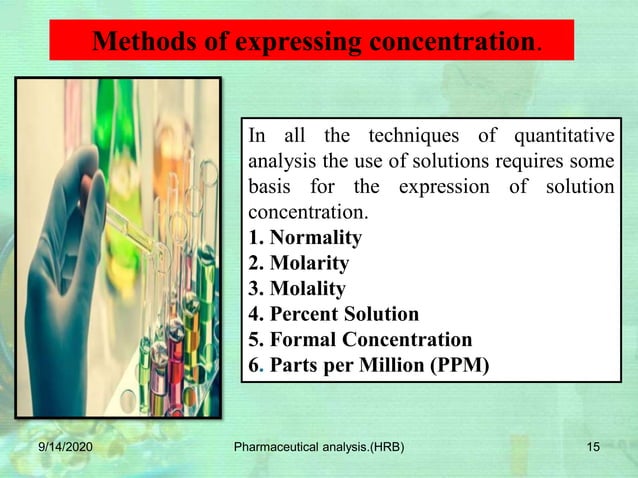 Introduction to Pharmaceutical analysis - I (HRB) | PDF