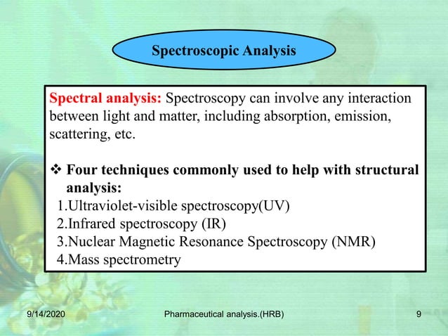 Introduction to Pharmaceutical analysis - I (HRB) | PDF