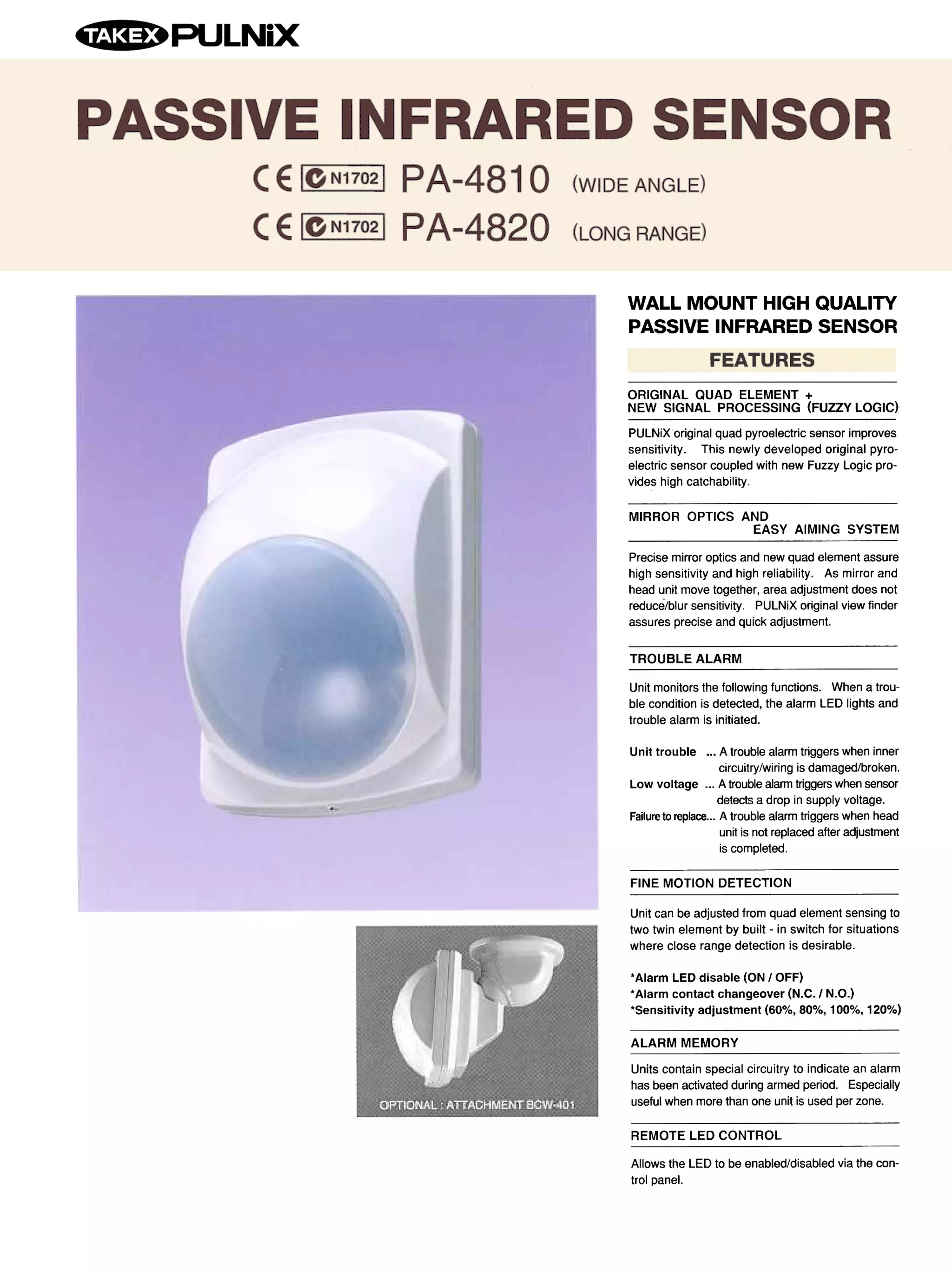 Takex PA-4820 Data Sheet | PDF | Technology & Computing