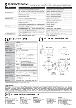 Takex PA-6612E Instruction Manual | PDF