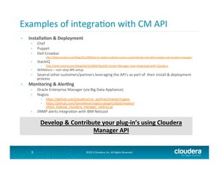 Extending and Automating Cloudera Manager via API | PDF