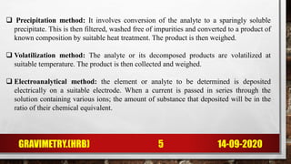 PA- I Gravemetry.(HRB) | PDF
