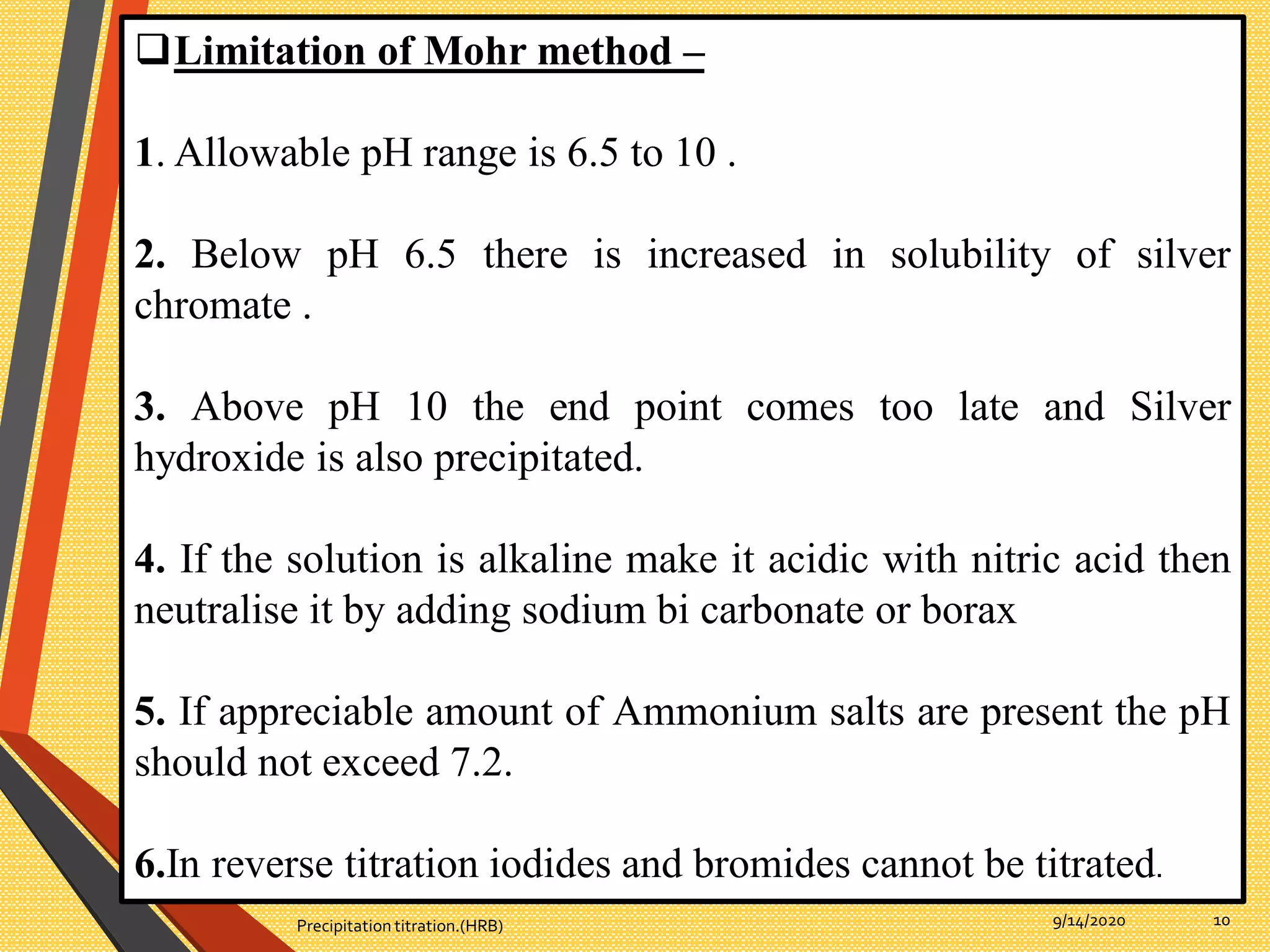 PA-I Precipitation titration (HRB) | PDF