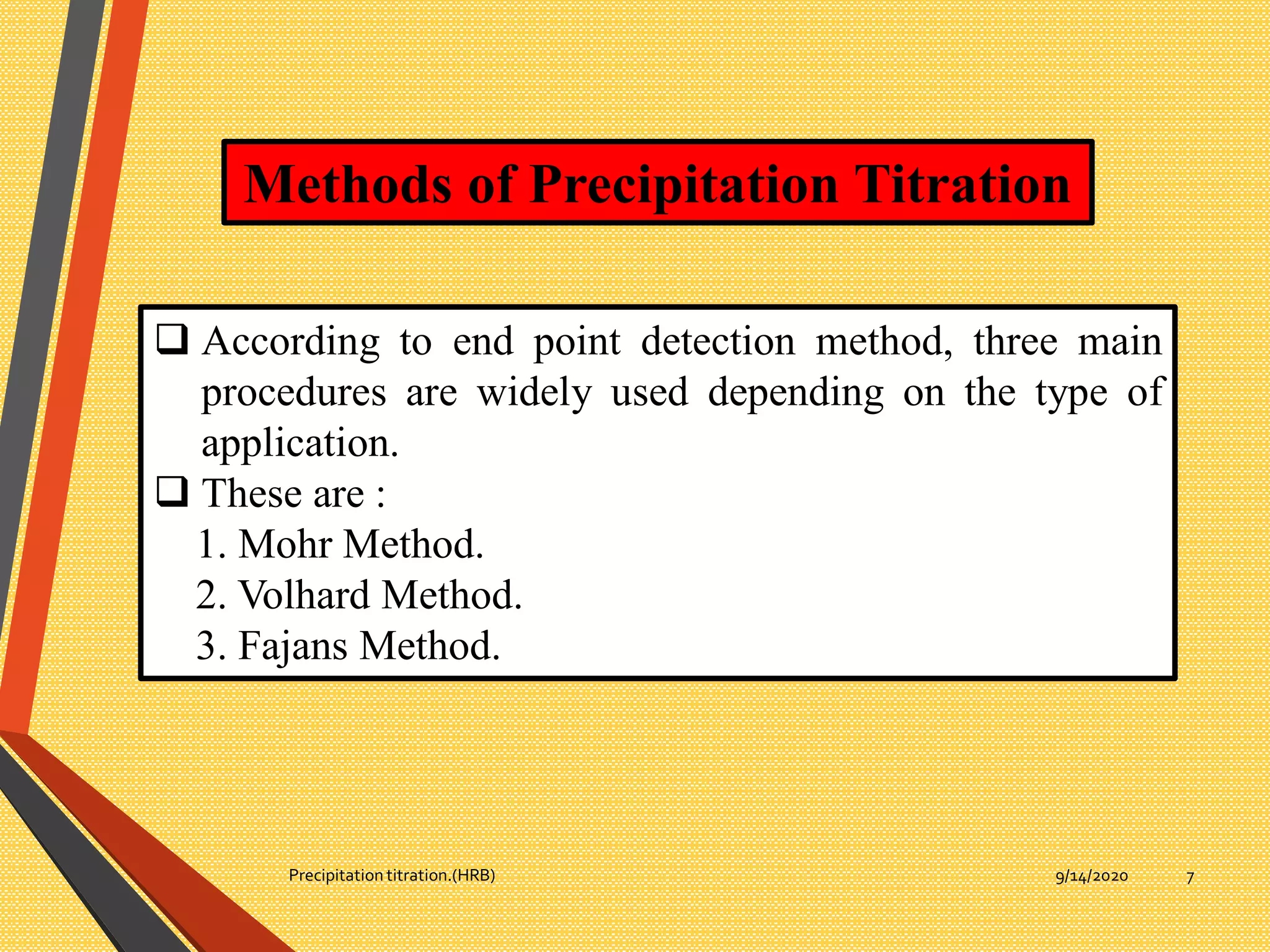 PA-I Precipitation titration (HRB) | PDF