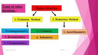 PA-I Redox titration.(HRB) | PDF