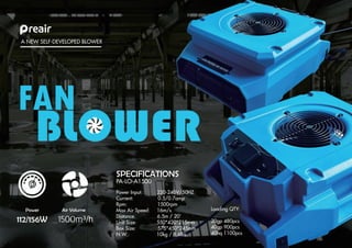 PA-LO-A1500 Commercial Stackable Air Mover Fan For Restoration | PDF