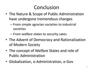 Public Administration Role Scope and Defination | PPTX