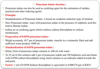Pharmaceutical Analysis (BP102T) UNIT IV Redox titrations | PPTX