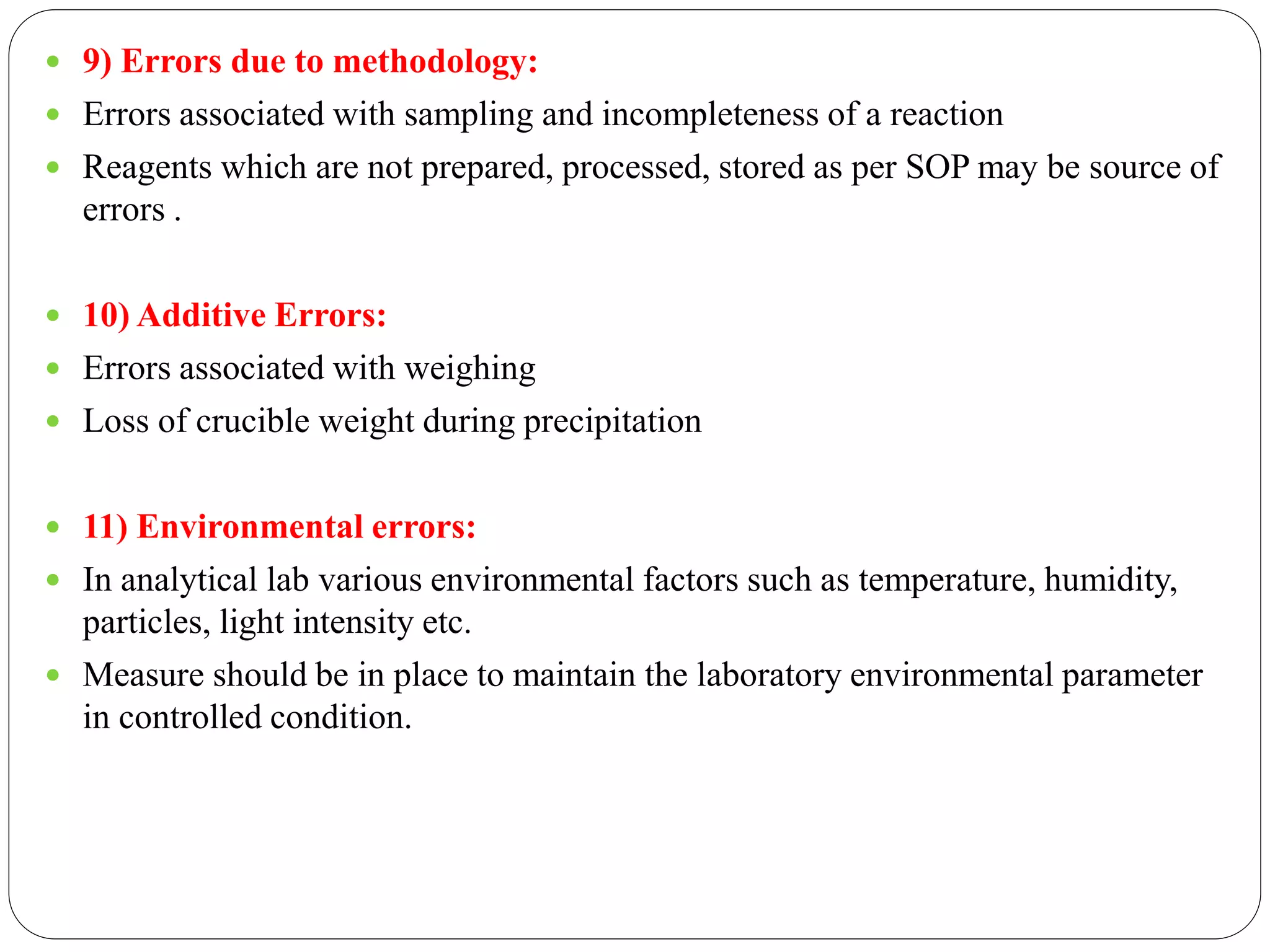 Pharmaceutical Analysis &Errors | PPTX