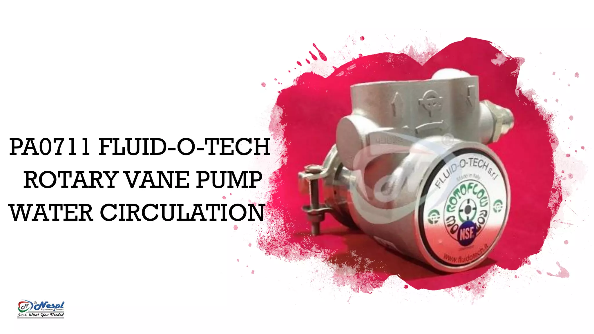 PA0711 FLUID-O-TECH ROTARY VANE PUMP WATER CIRCULATION | PDF
