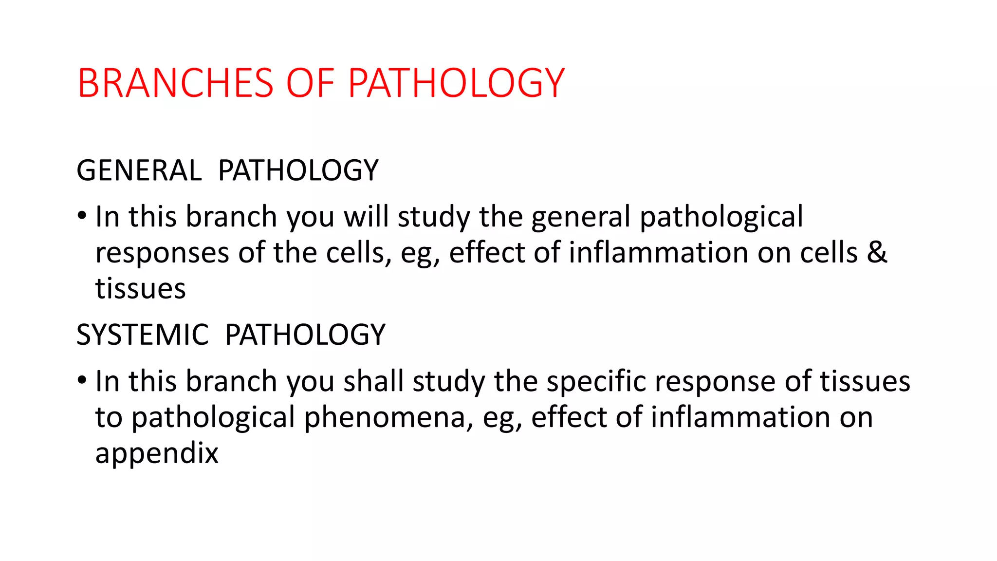 COMMON DEFINITIONS & TERMS USED IN PATHOLOGY | PDF