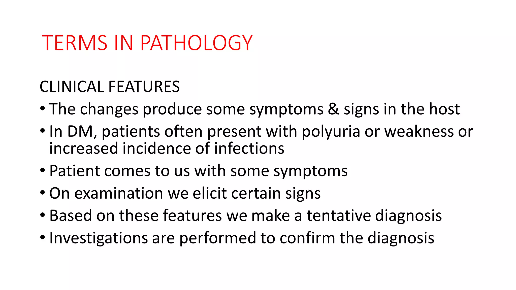 COMMON DEFINITIONS & TERMS USED IN PATHOLOGY | PDF