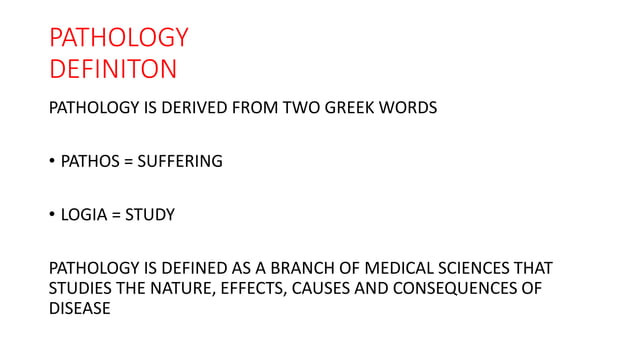COMMON DEFINITIONS & TERMS USED IN PATHOLOGY | PDF