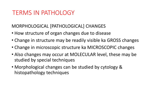 COMMON DEFINITIONS & TERMS USED IN PATHOLOGY | PDF