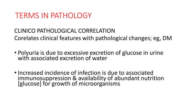 COMMON DEFINITIONS & TERMS USED IN PATHOLOGY | PDF