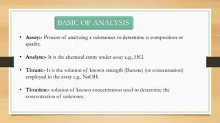 PA 1.pptx introduction to Pharmaceutical Analysis | PPTX