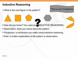 Ch.1 Sec.7 Inductive Reasoning | PPT