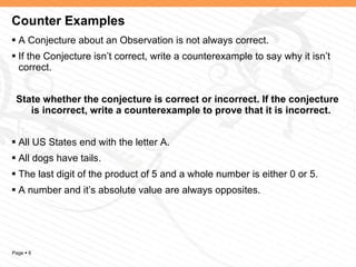 Ch.1 Sec.7 Inductive Reasoning | PPT