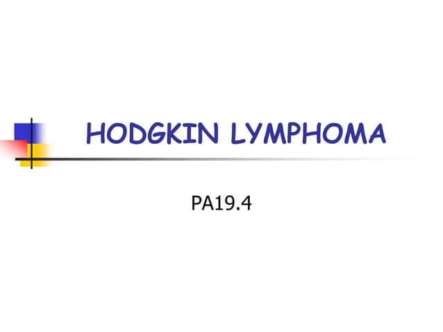 HODGKIN LYMPHOMA - DEFINITION, PATHOGENESIS & PATHOLOGY | PPT | Blood Disorders | Diseases and ...