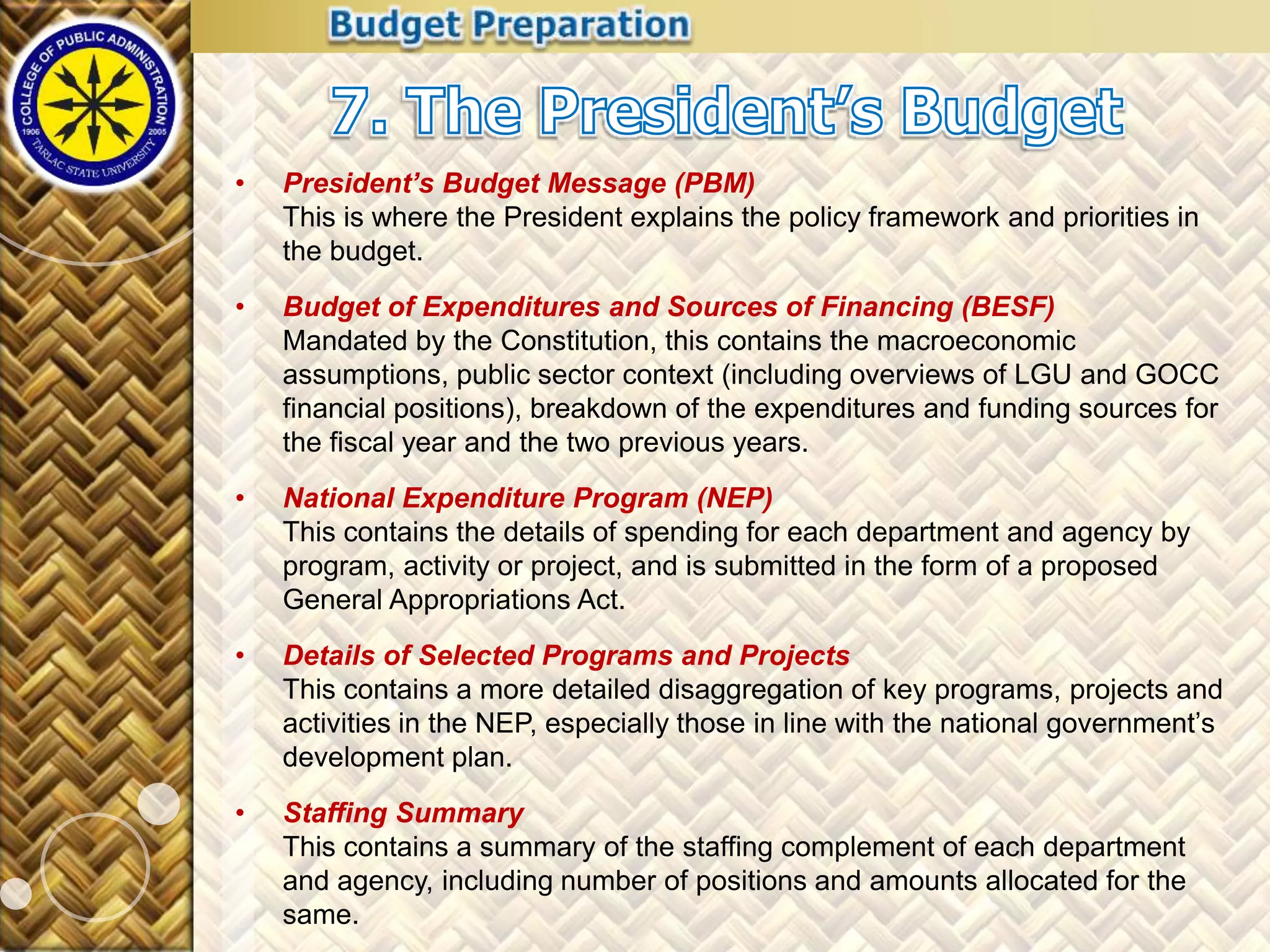 BUDGET PROCESS OF THE PHILIPPINE NATIONAL GOVERNMENT | PPTX