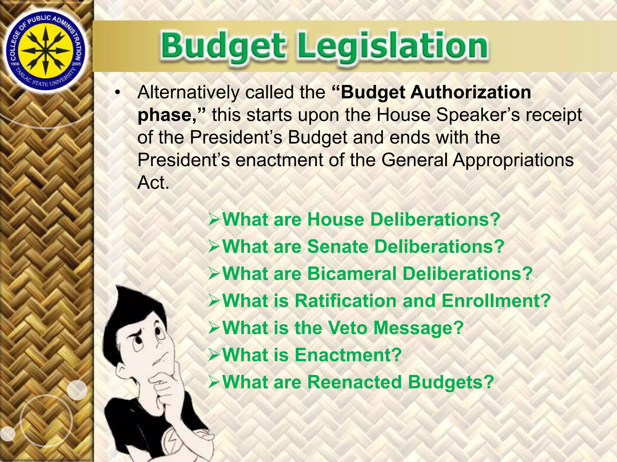 BUDGET PROCESS OF THE PHILIPPINE NATIONAL GOVERNMENT | PPTX