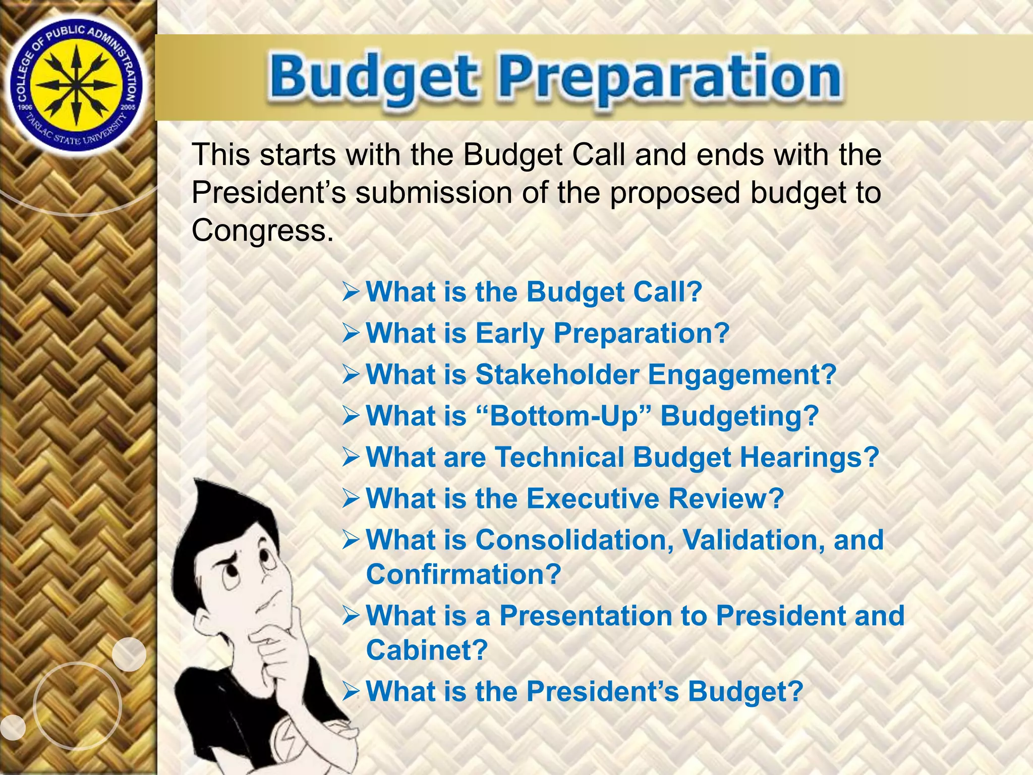BUDGET PROCESS OF THE PHILIPPINE NATIONAL GOVERNMENT | PPTX