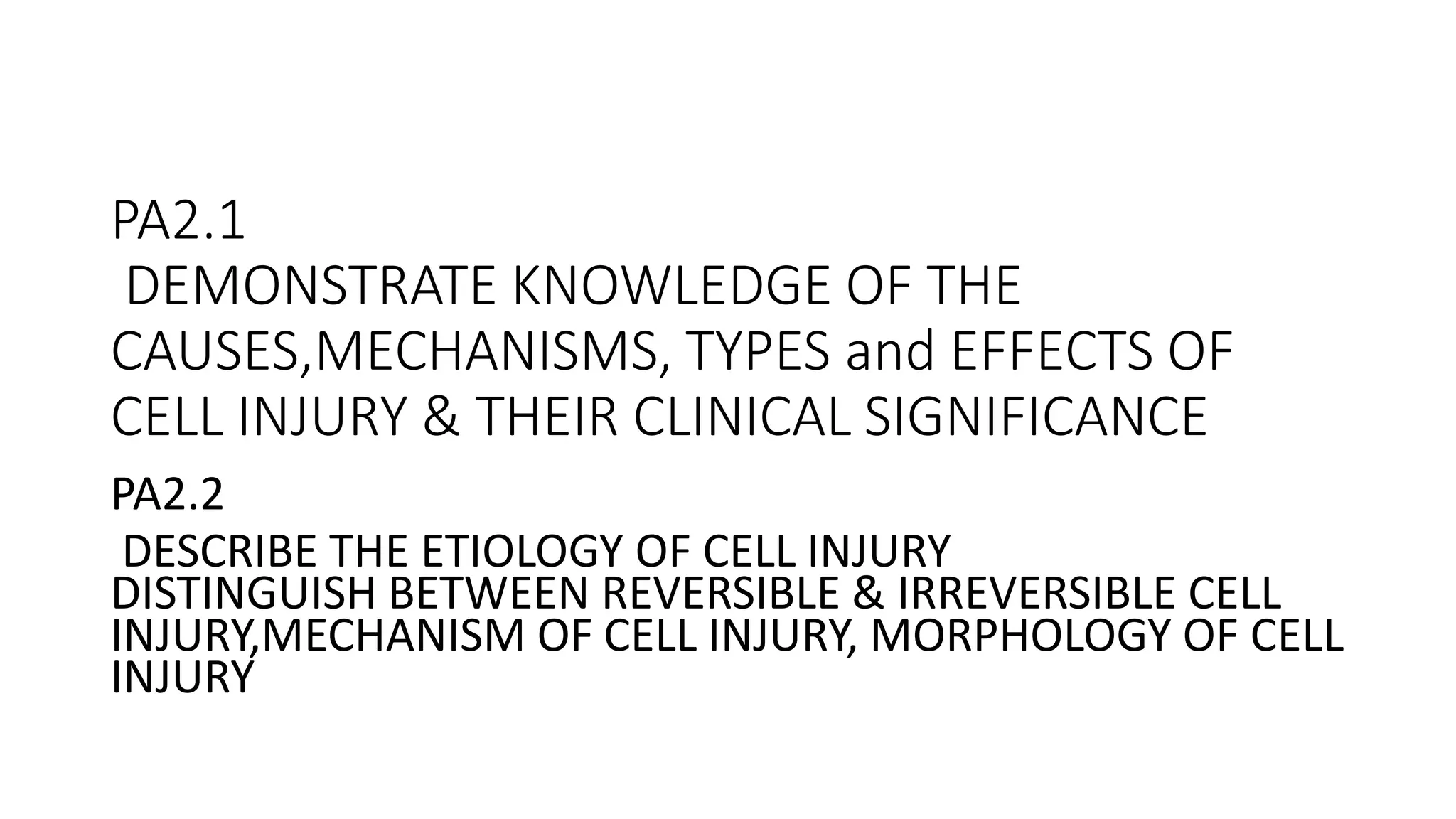 CELL INJURY | PDF