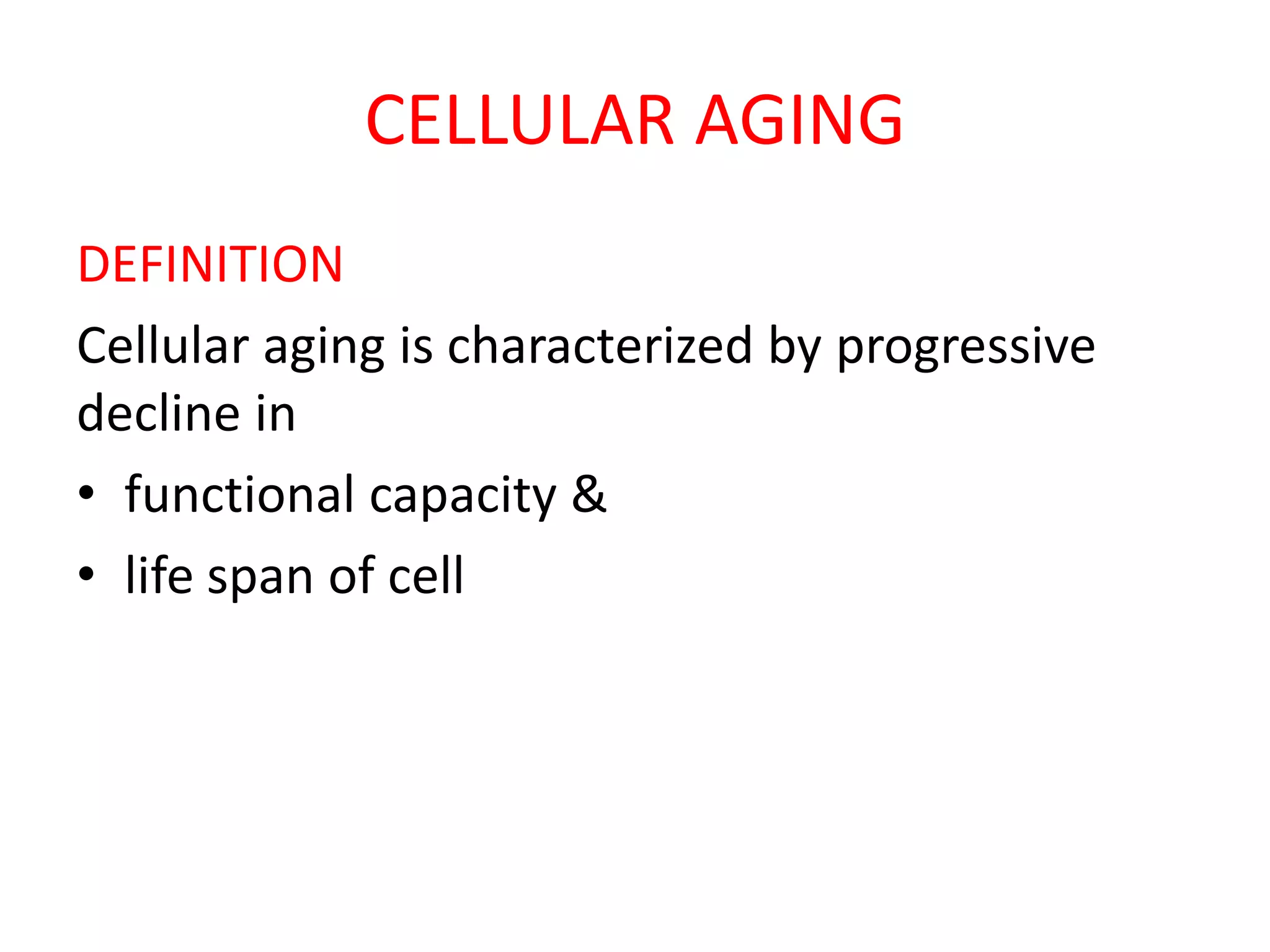 CELLULAR AGING | PDF