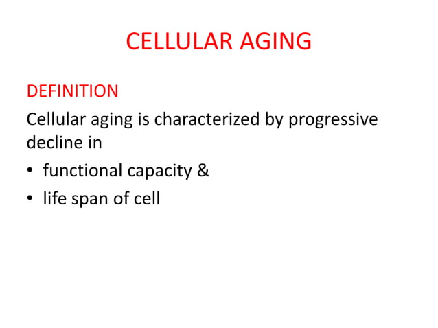 CELLULAR AGING | PDF