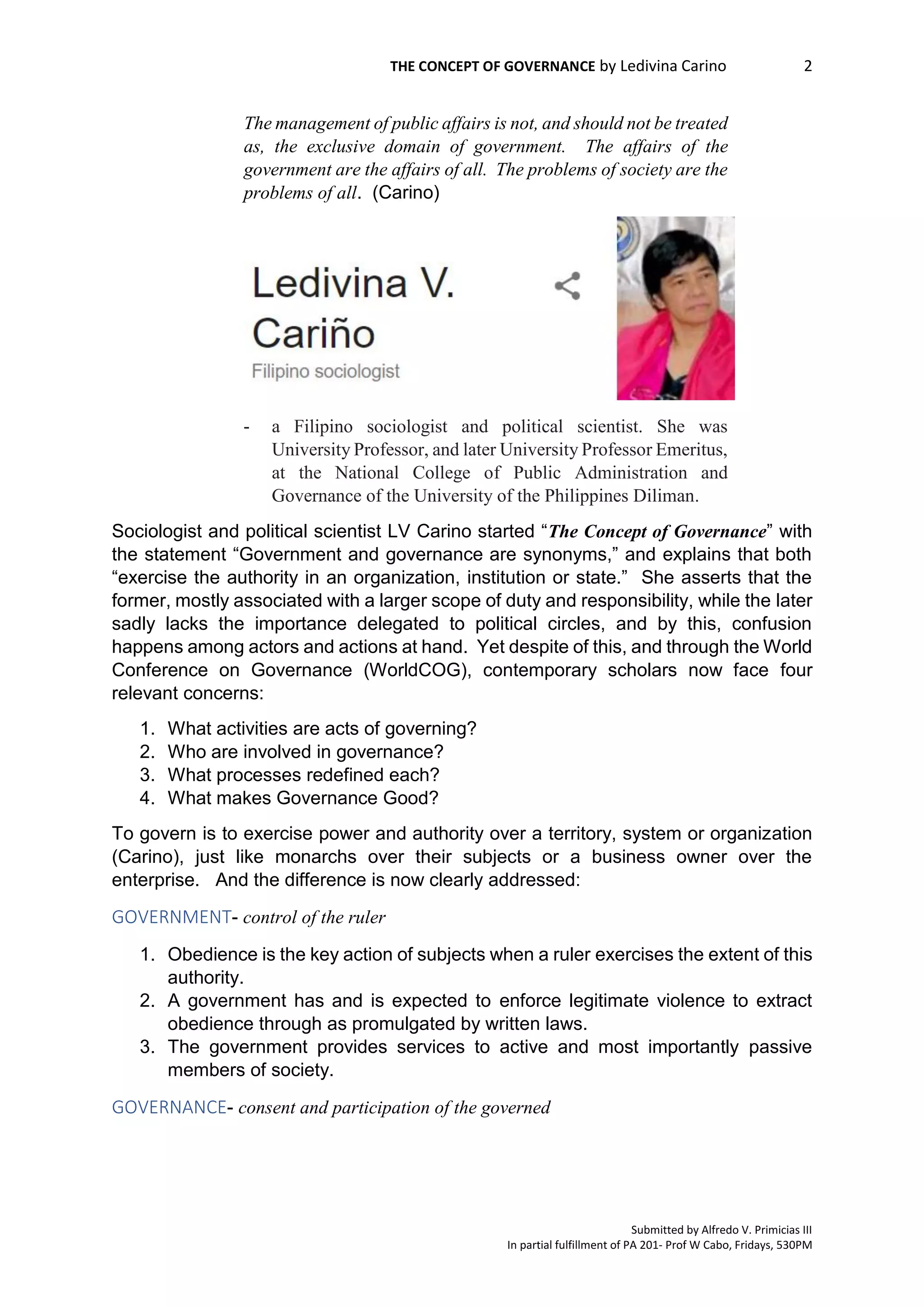 Pa201.conceptof governance | PDF