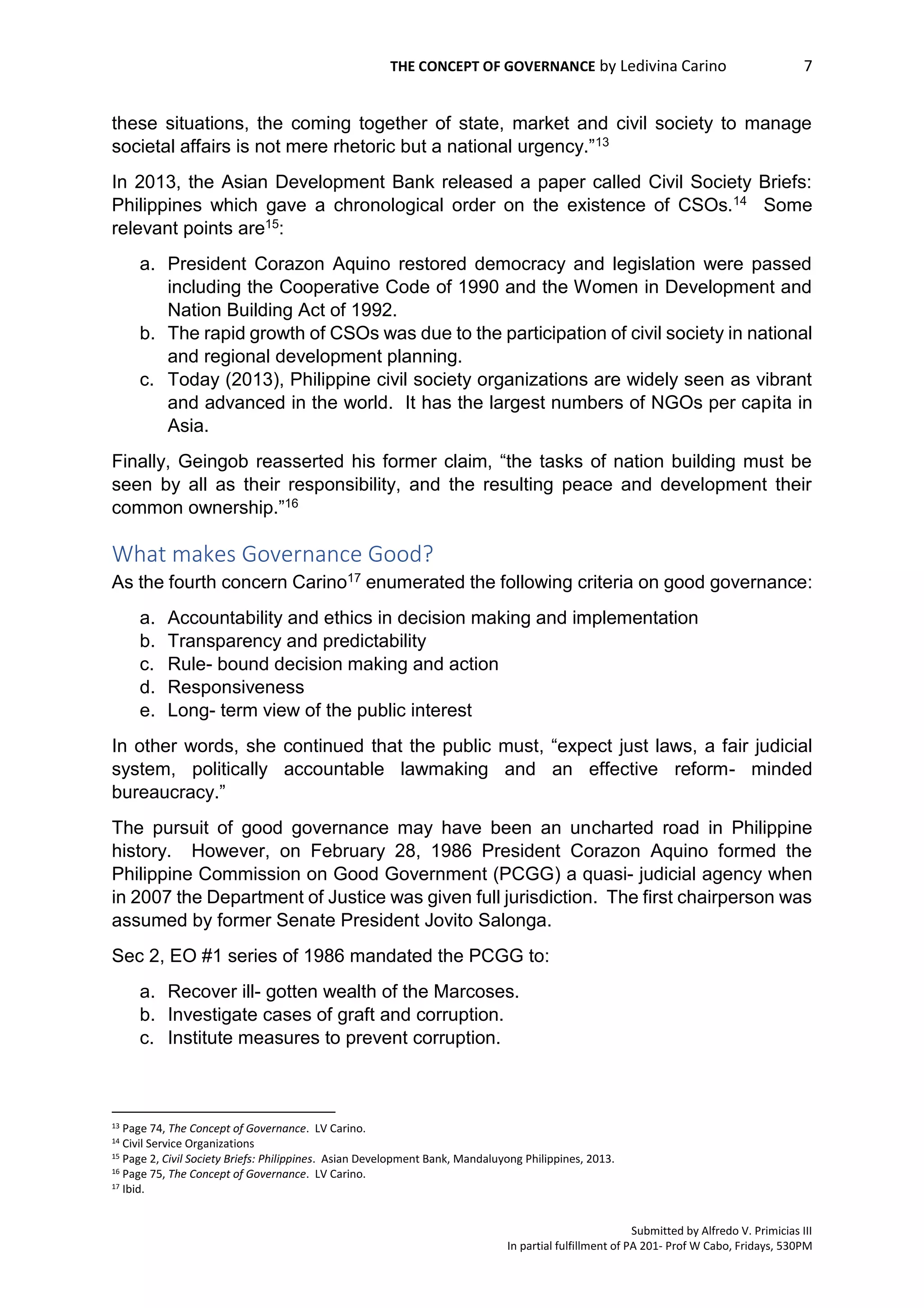 Pa201.conceptof governance | PDF