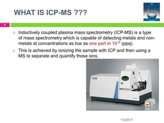 Elemental analysis & Trace metals by ICP-MS | PPTX